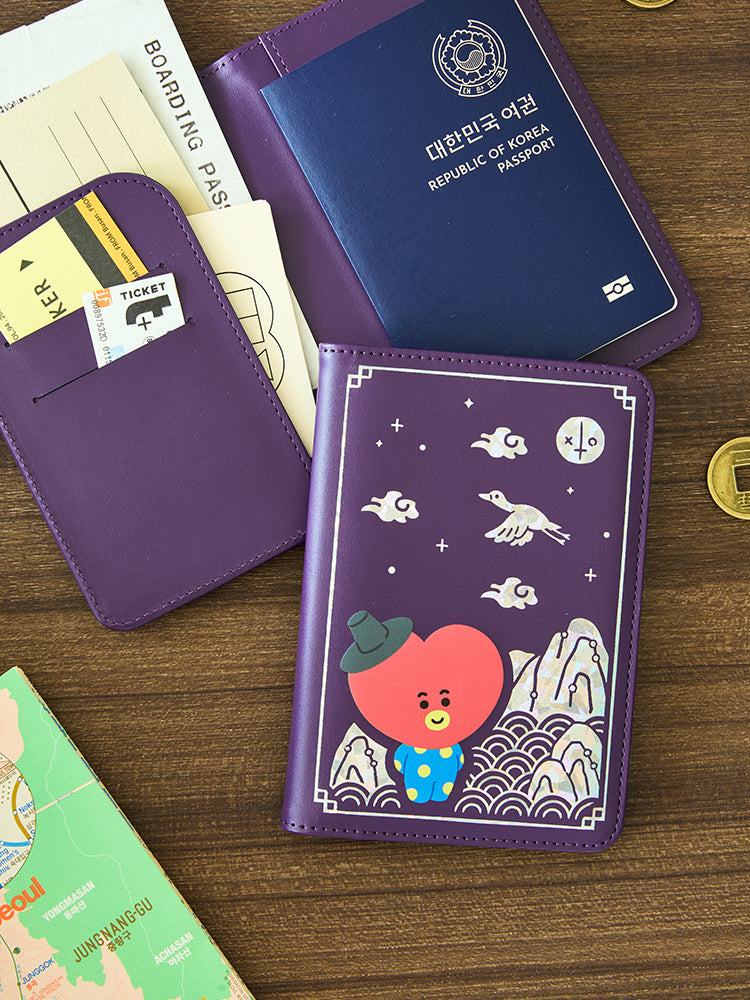 BT21 Premium K-Edition Mother-of-Pearl Graphic Passport Cover – LINE ...