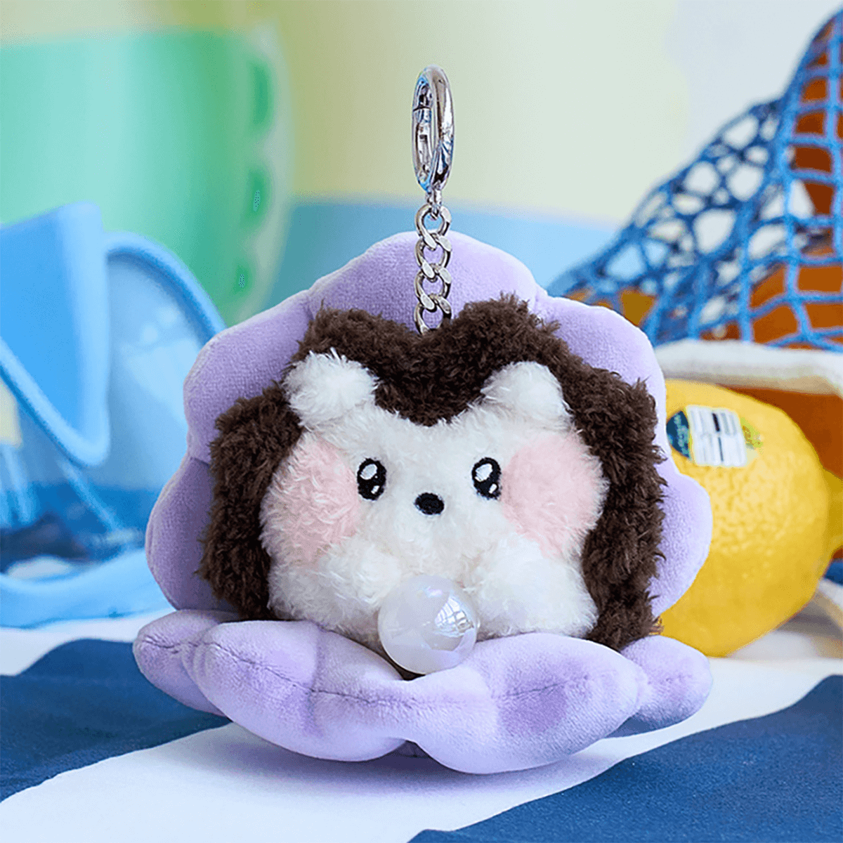 mini minini dochini Under the Pool Plush Keyring – LINE FRIENDS_US