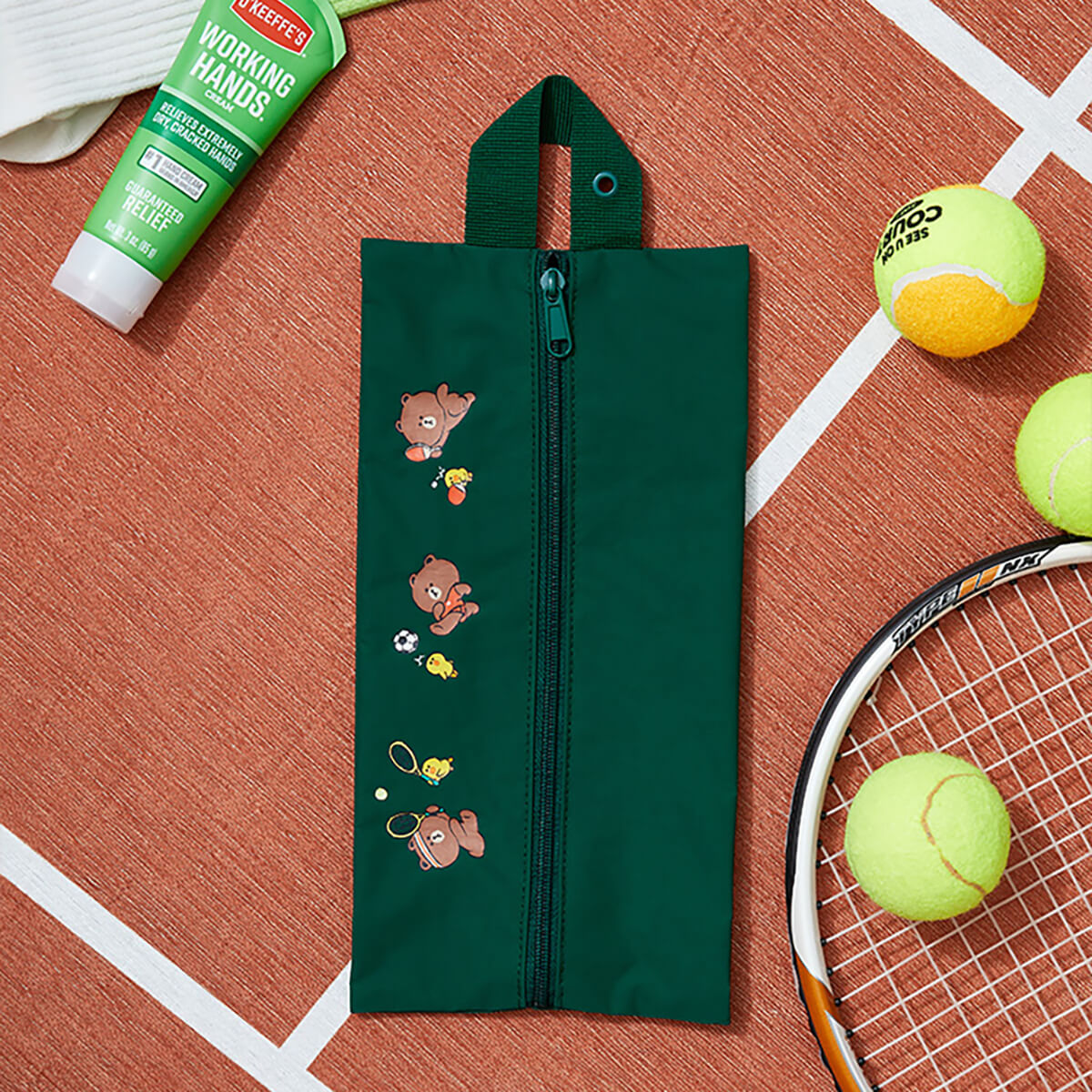 LINE FRIENDS Field Day Green Pouch – LINE FRIENDS_US